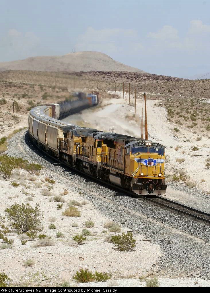 UP 5068 leads this westbound manifest